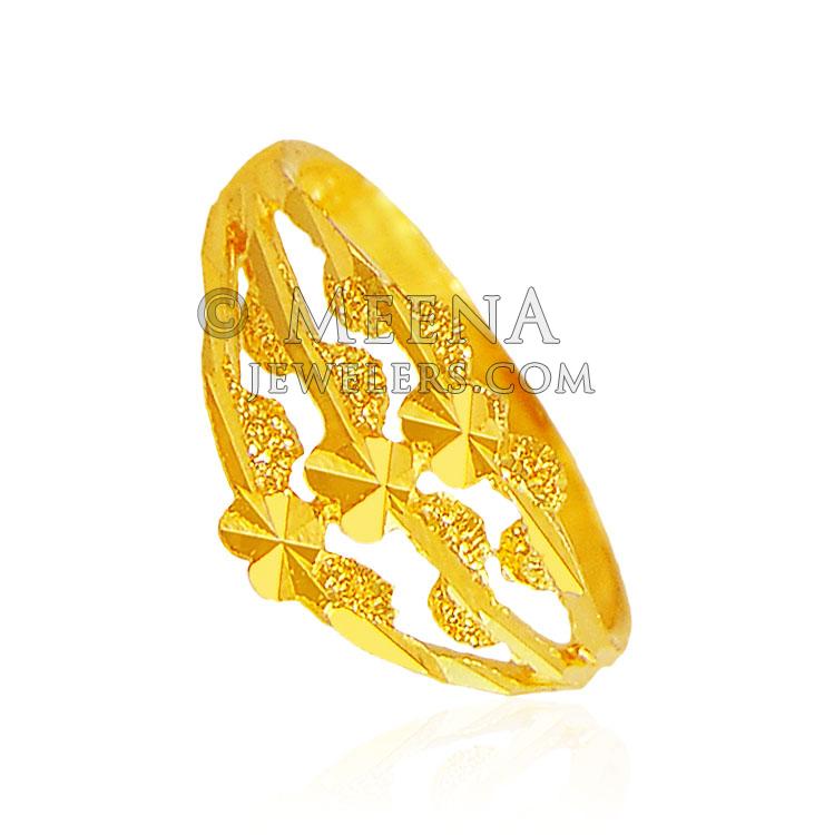 22 Karat Gold Ladies Ring - RiLg20410 - 22K Gold ring for ladies is ...