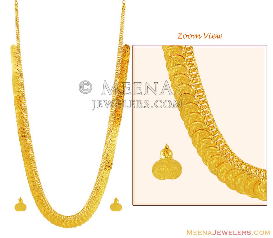 22K Gold Kasu Maalai - StGd16192 - 22K Gold Kasu Maalai designed ...