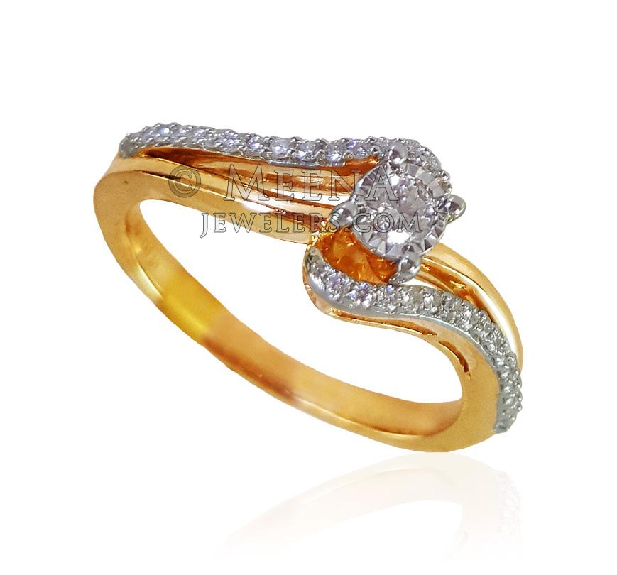 18k Gold Diamond ladies Ring - DiRi22314 - 18k Yellow Gold Diamond ...