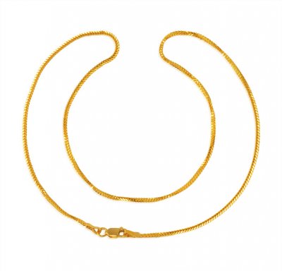 22kt Gold Plain Chain (16 Inches) - chfc21085 - 22K Gold Plain Chain ...